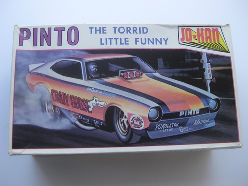 vintage 1/25 scale Johan Ford Pinto Funny Car Crazy Horse unbuilt model ...
