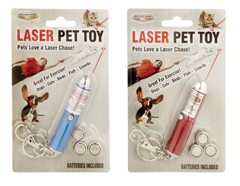 2 Pet Laser Red Light Beam Pointer Chaser Toy Dog Cat Chasing On Key ...