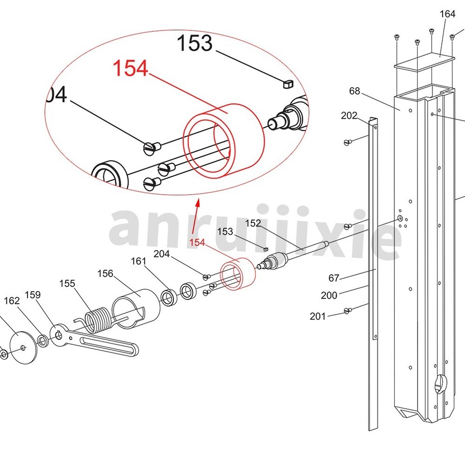 Mini Mill Torsion Spring Retainer, Spring Tube for SIEG X2/X2L/SX2/SX2L ...
