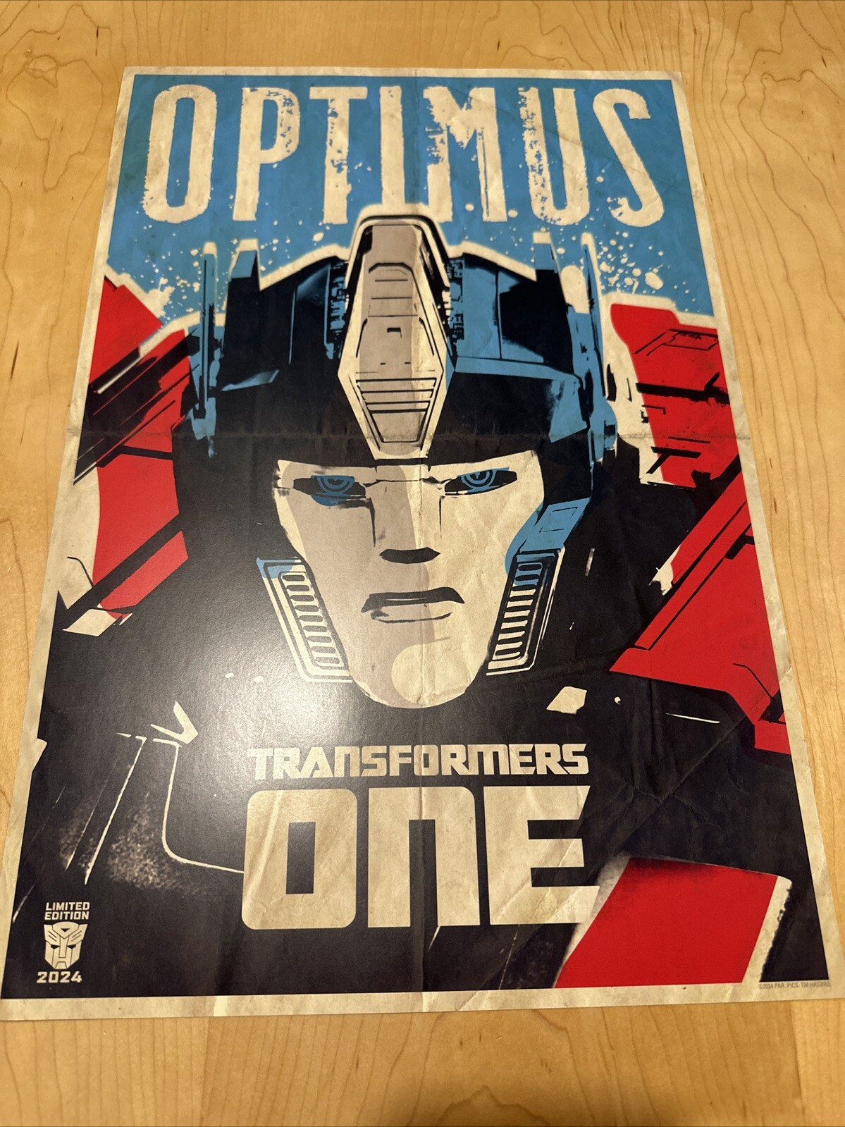 Transformers One AMC Fan Event Exclusive OPTIMUS PRIME Poster 2024