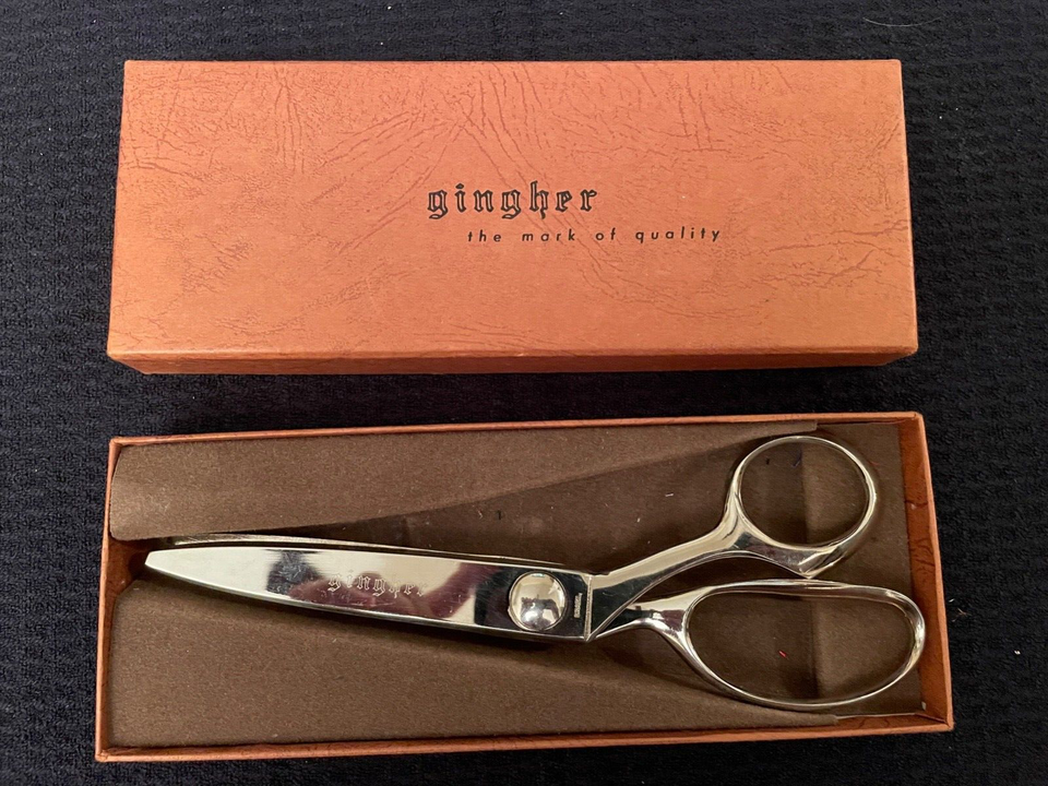 Vintage Gingher Pinking Shears Scissors Original Box G-7P | eBay