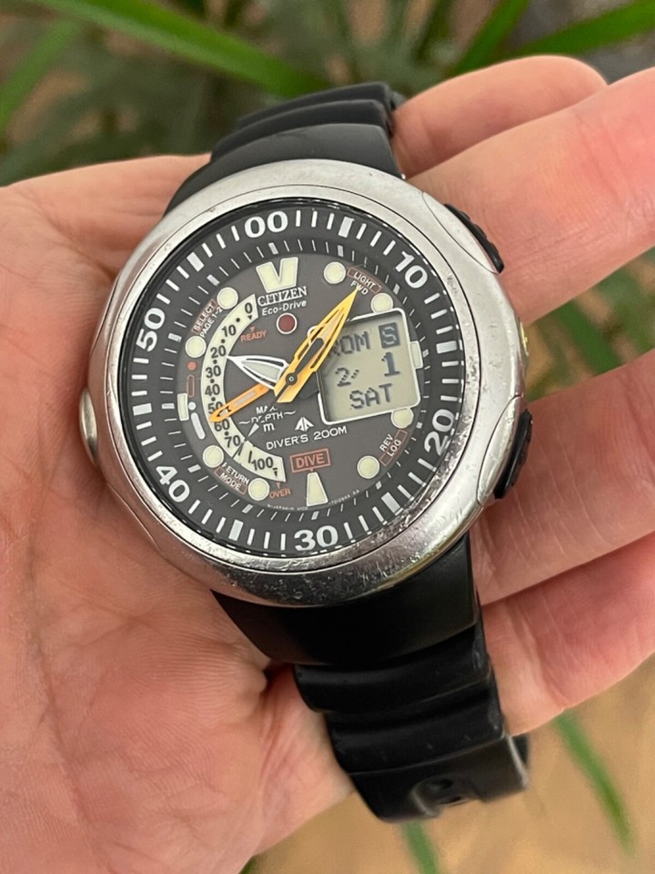 Citizen PROMASTER Aqualand Vintage Diver 200m Ana Digi U100-T008704 | eBay