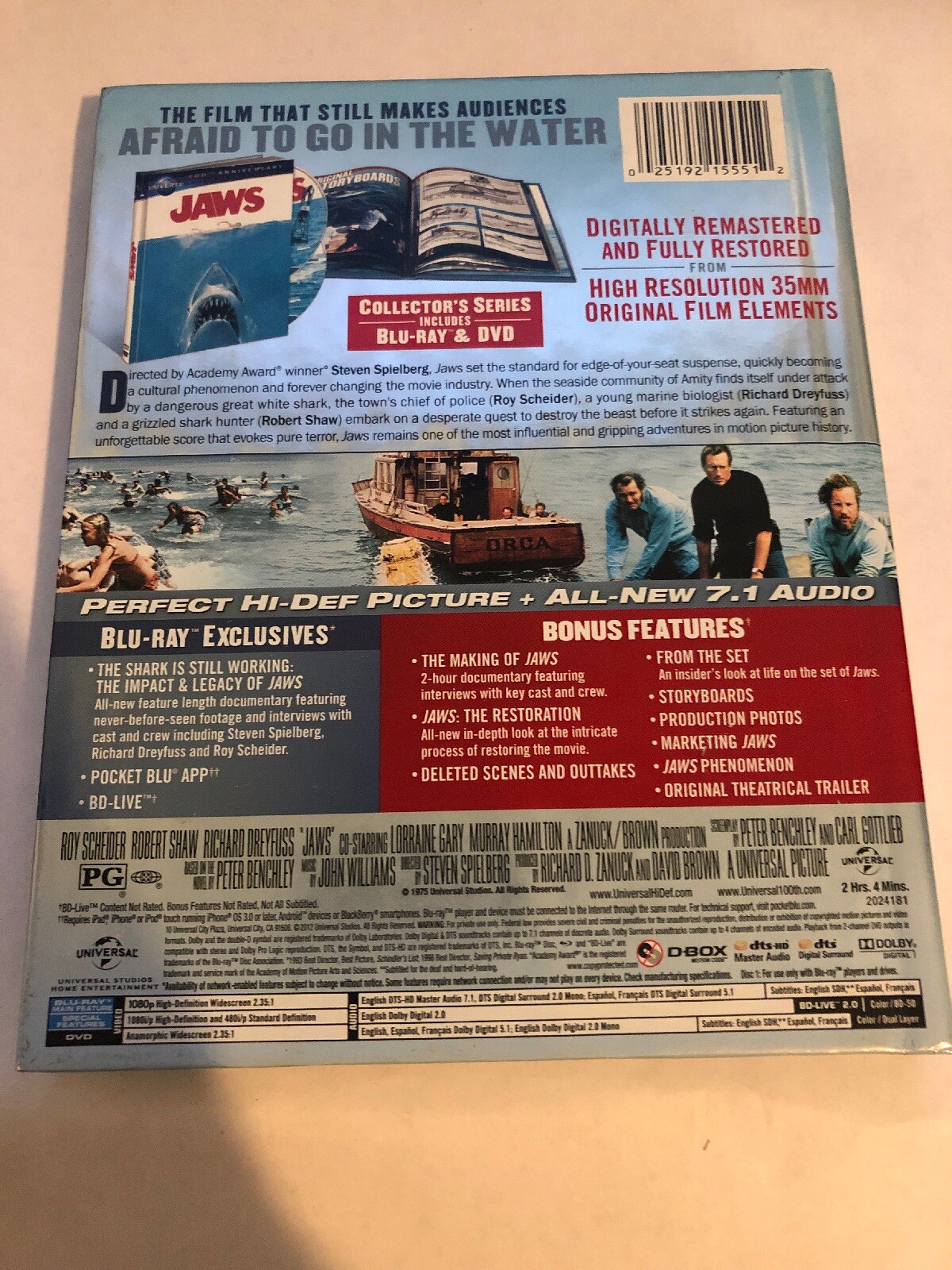 Jaws: Universal 100th Anniversary Digibook Blu-ray & DVD Rare & OOP ...
