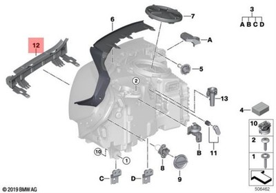 Genuine Set holder Headlight Left BMW X3 G01 X3 20dX 20i 1.6 20iX ...