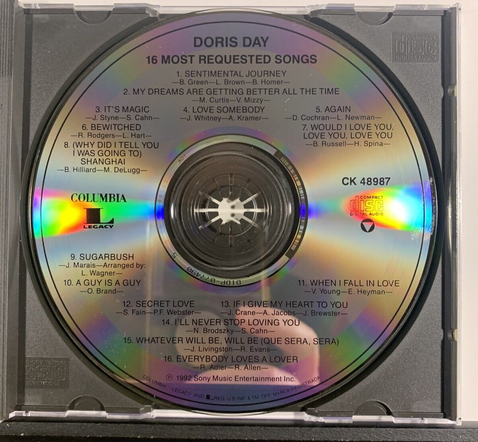Doris Day 16 Most Requested Hits CD 1992 Columbia Beautiful Gift | eBay