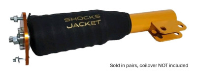 2pcs Shocks Jacket Premium 12" 30cm Coilover Covers Black Neoprene YKK ...