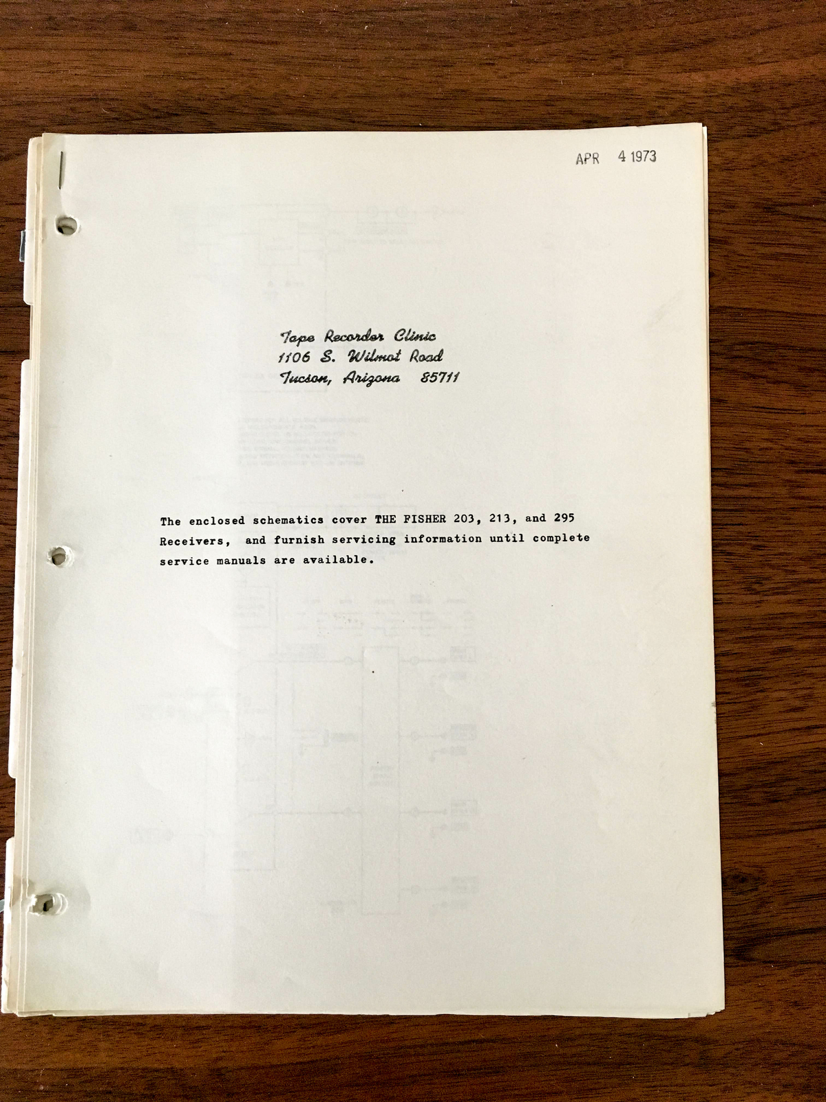 Fisher Model 203 213 295 Receiver Service Manual *Original* | eBay