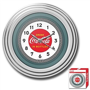 COCA-COLA WALL CLOCK Drink In Bottles Classic 30s Chrome Style NEW | eBay