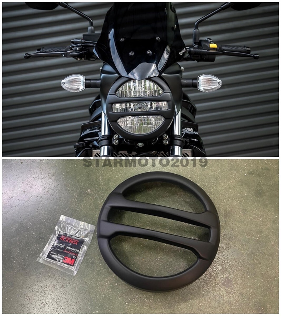 FOR SUZUKI SV650 SV650A SV650X HEAD LIGHT GUARD COVER BLACK ABS 2016 ...