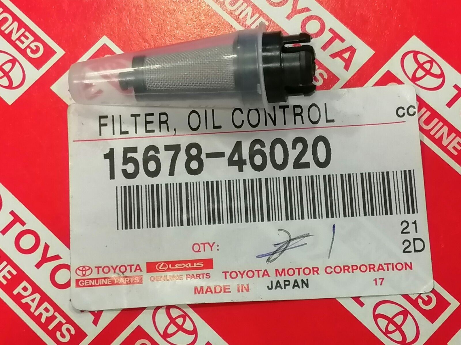 1567846020 NEW GENUINE FOR TOYOTA OIL CONTROL VALVE FILTER OEM 15678 ...