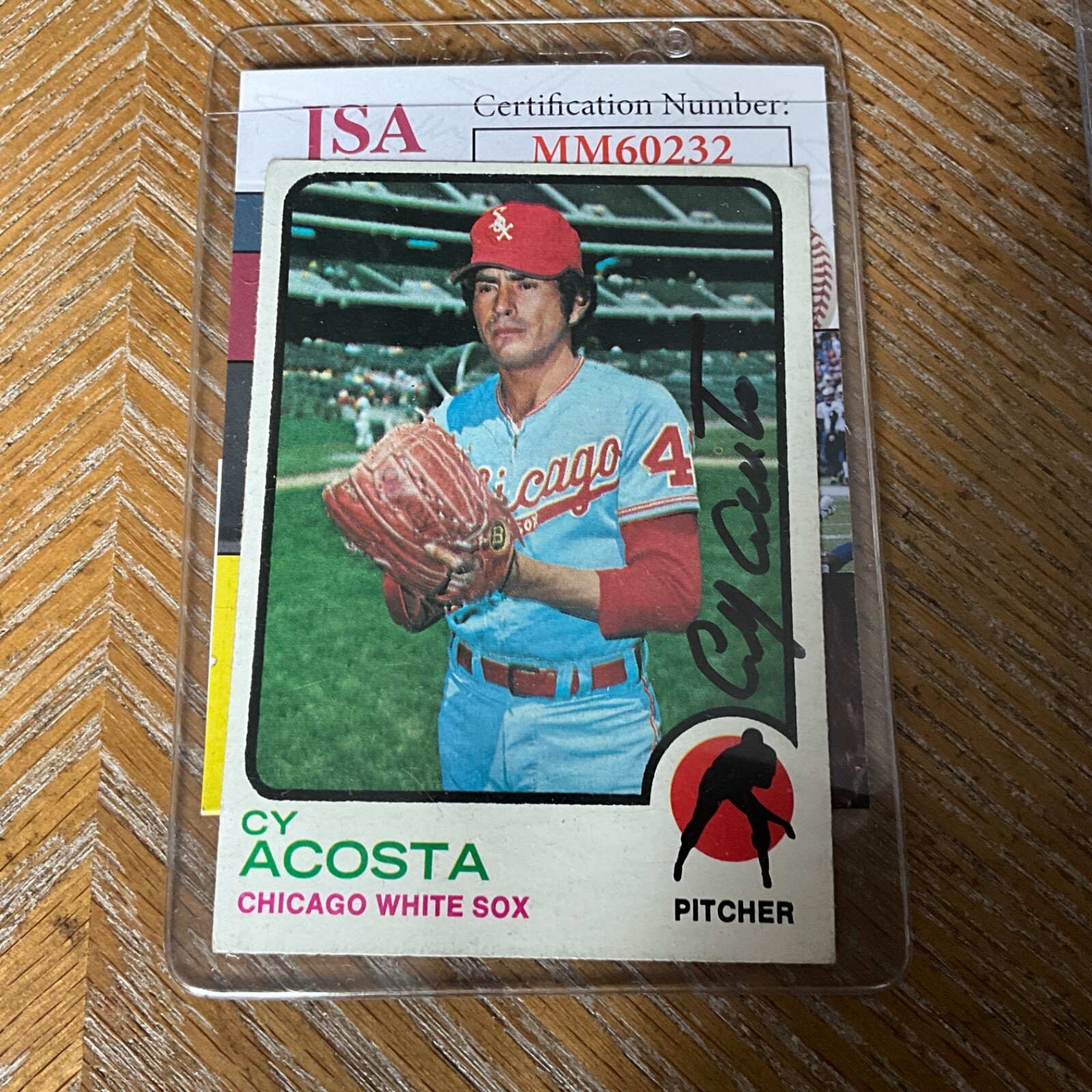 autographed 1973 Topps CY ACOSTA. inscription JSA CERT | eBay
