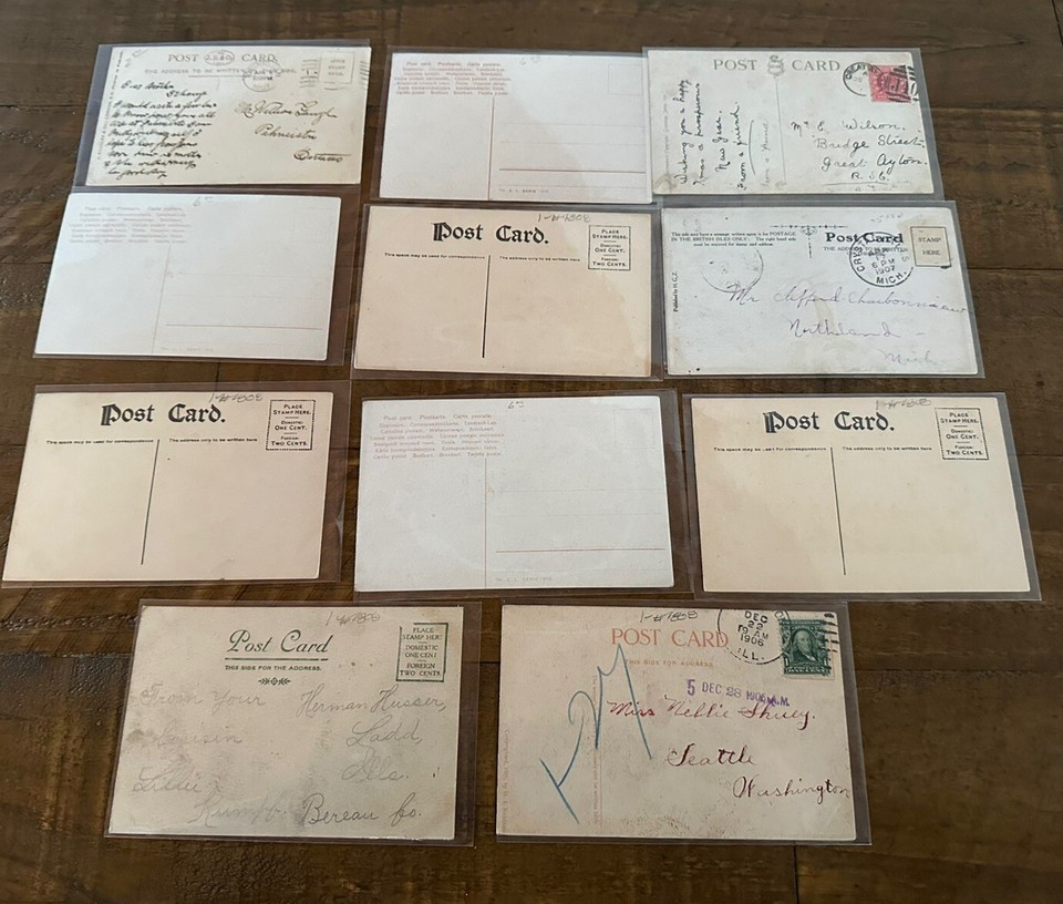 Lot of 11~Large Letter Greetings Postcards with Multiple Ladies in ...