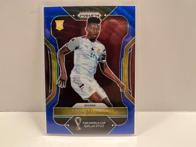 Panini Prizm 2022 World Cup Soccer Iddrisu Baba Blue Wave 27/199 Ghana ...