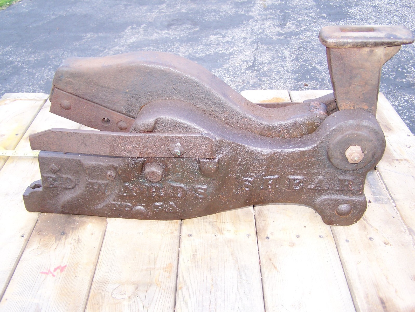 EDWARDS #5 Alligator Metal Shear Blacksmith Tool Farm Primitive Hit ...