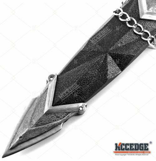 11.5" DARK ASSASSIN STAINLESS STEEL MEDIEVAL SHORT SWORD FIXED BLADE ...