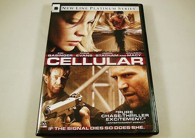 Cellular DVD Platinum Series Kim Basinger, Chris Evans, Jason Statham ...
