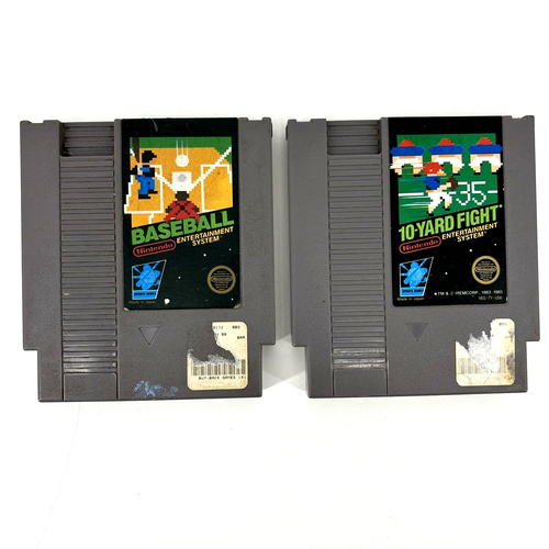 10-Yard Fight & Baseball (Nintendo Entertainment System) NES Lot ...