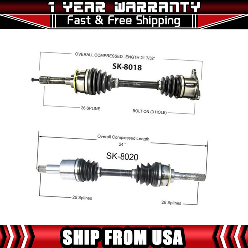 TrakMotive 2 Front CV Axle Joint Shaft Fits 1999-2004 Chevrolet Tracker ...