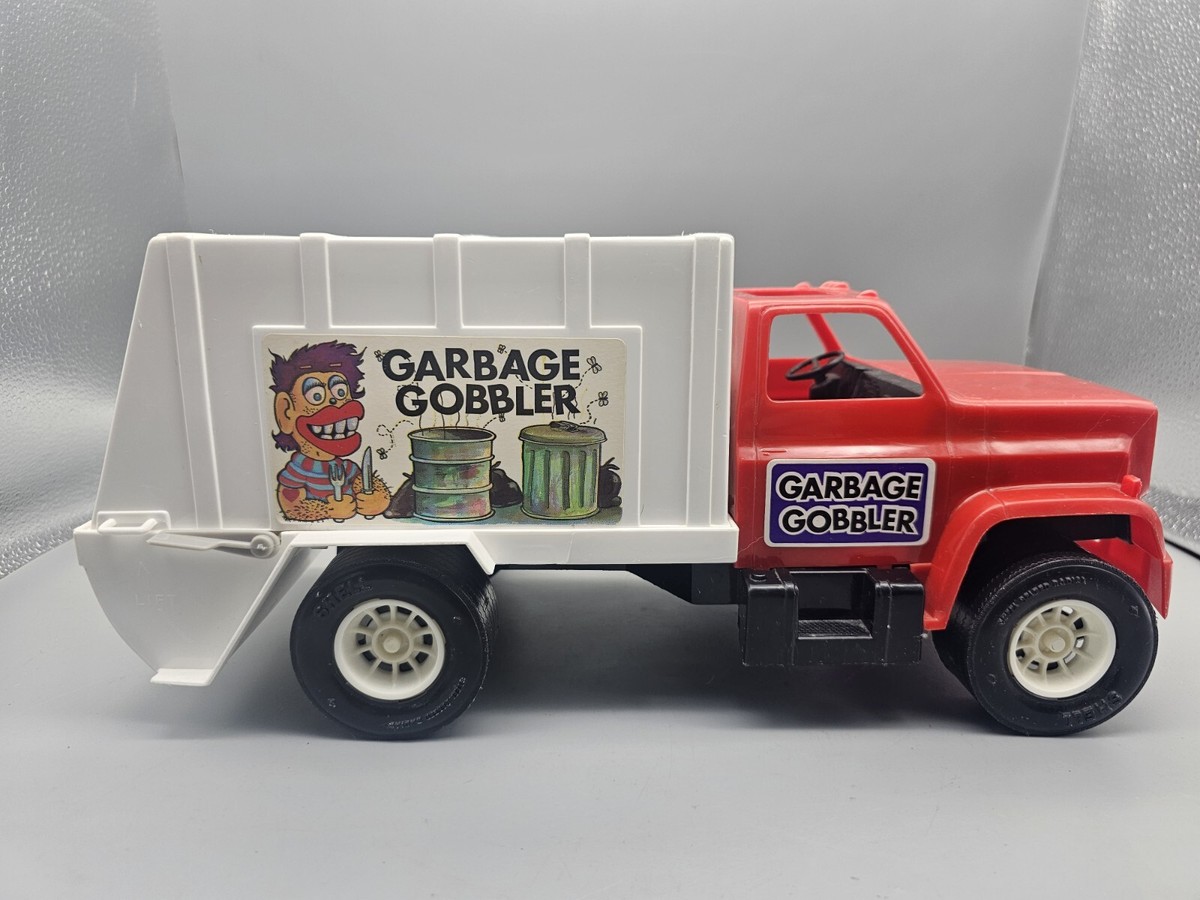 Old Trash Truck Garbage Garbage Truck Picking Up Old Trash Can