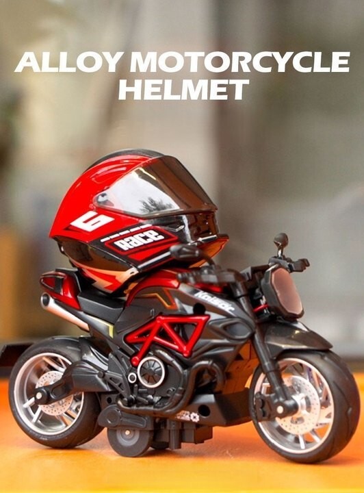 1/12 Alloy Motorcycle Helmet Convertible Model Action Figure Body Dolls ...