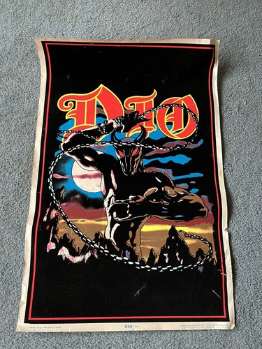 1984 Dio Heavy Metal Music Vintage Promo Poster Print Felt 35x23 Super ...