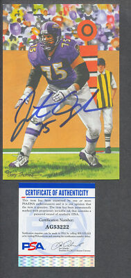 Jonathan Ogden Signed 2013 Goal Line Art Card Autograph Auto PSA/DNA ...