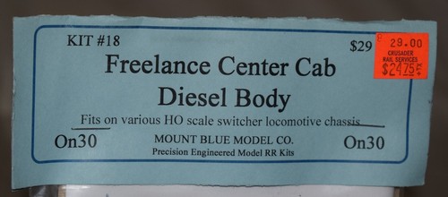 Mount Blue Model Co. Kit No. 18 Freelance Center Cab Diesel Body - NEW ...