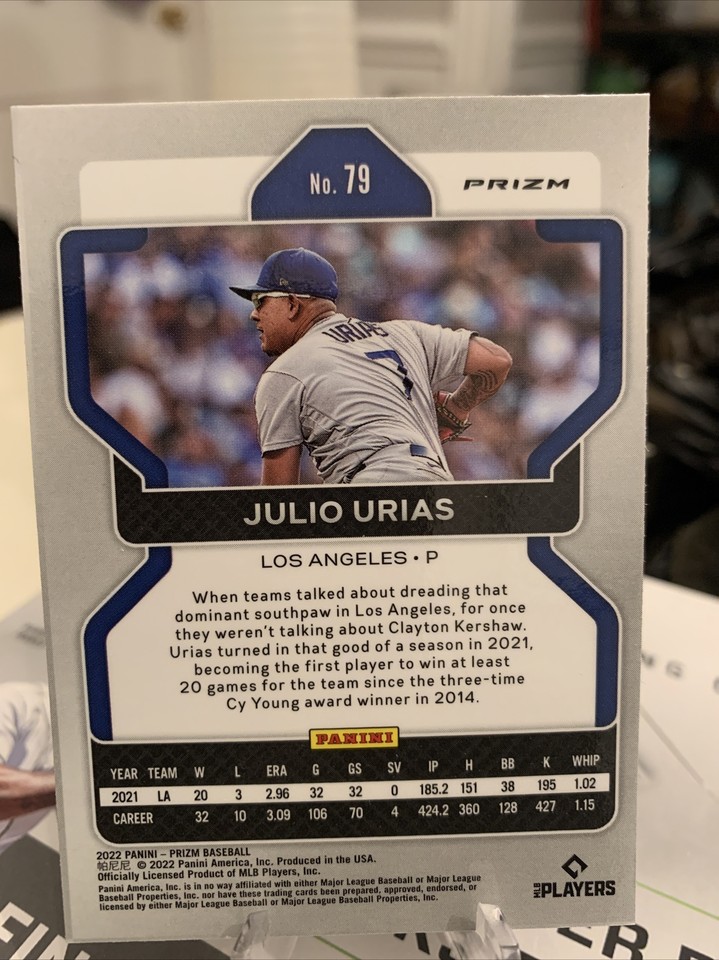 2022 Prizm Baseball Base Red #79 Julio Urias - Los Angeles Dodgers | eBay