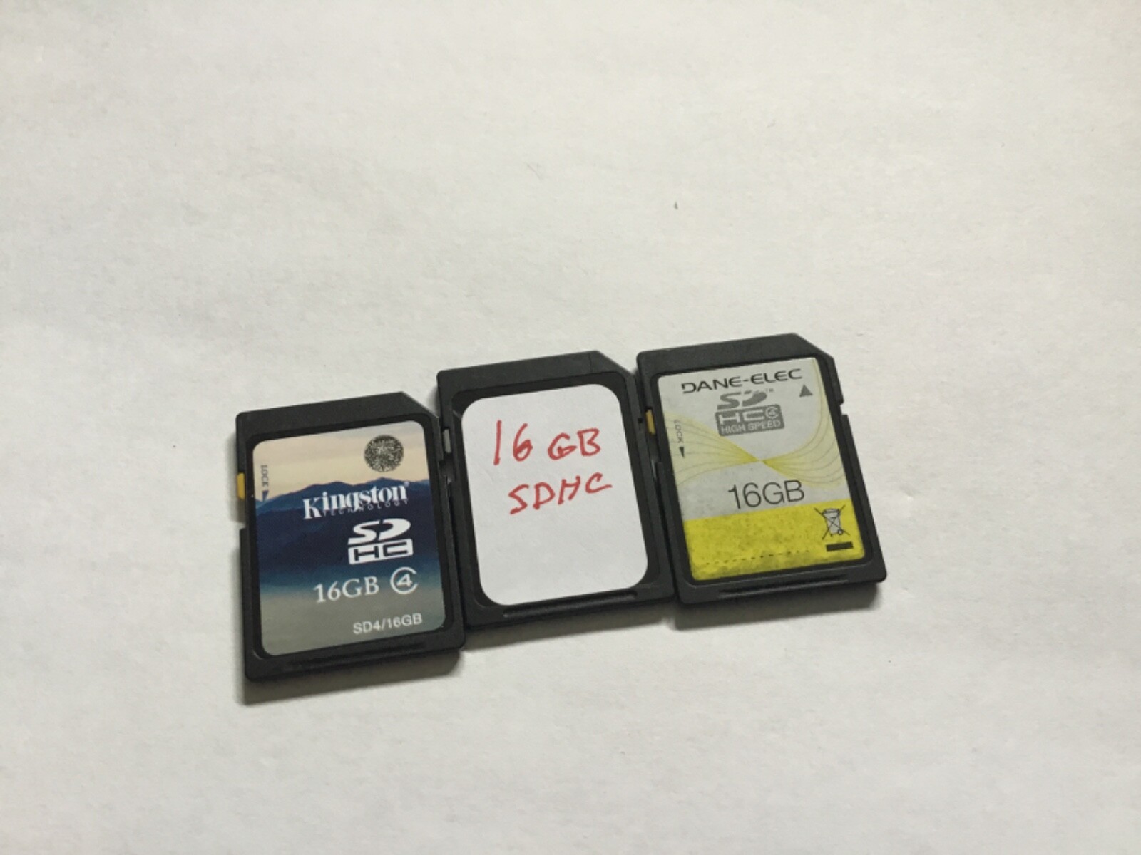 Lot of 3pcs 16gb assorted SDHC memory card for CANON NIKON SDHC cameras ...
