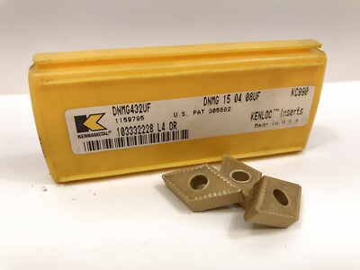 KENNAMETAL DNMG432UF DNMG150408UF New Carbide Inserts Grade KC990 3pcs ...