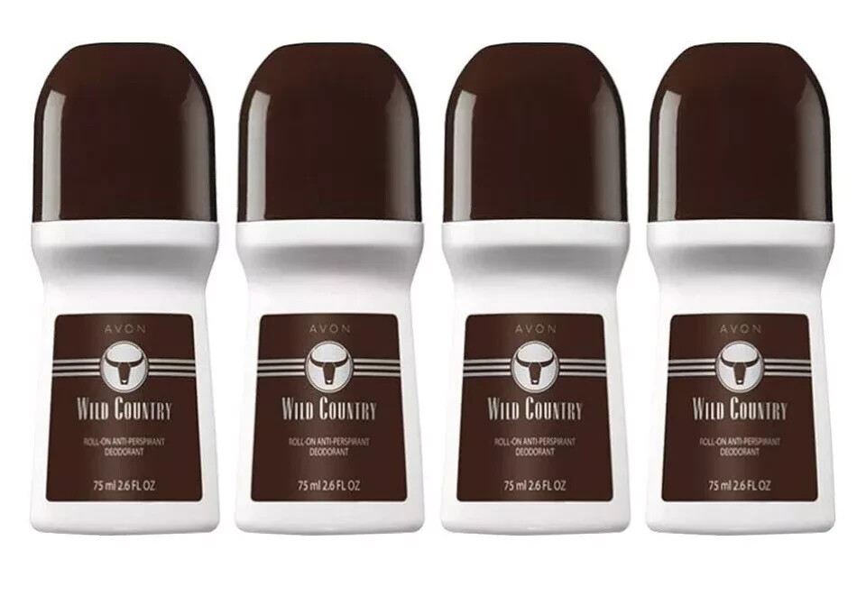 4-AVON Deodorant WILD COUNTRY Roll-On Antiperspirant Deodorant 75ML/2 ...