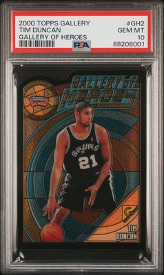 2000 Topps Gallery of Heroes Tim Duncan PSA 10 San Antonio Spurs Card # ...