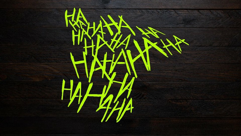 DIY Art Project Paint Reusable Stencil Silhouette - Batman Joker Laugh ...