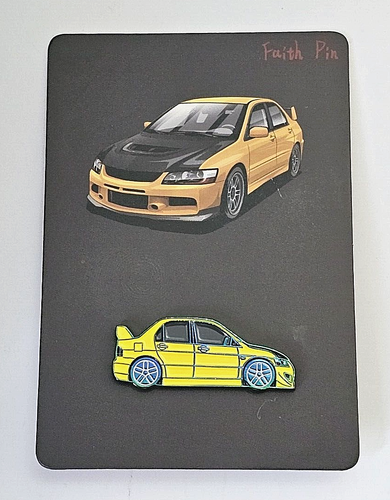 Faith Pins: Mitsubishi Lancer EVO 7 (Chase) Limited Edition Enamel Pin ...