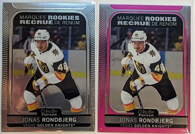 Both 2021-22 O-Pee-Chee Platinum Marquee Rookies Jonas Rondbjerg Pink ...
