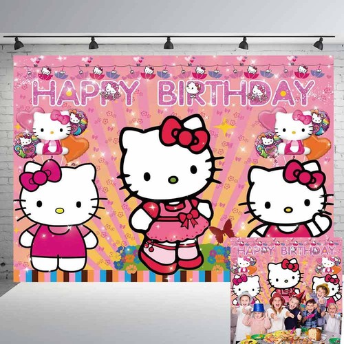 Hello Kitty Party Supplies Party Decorations Backdrop Background for ...