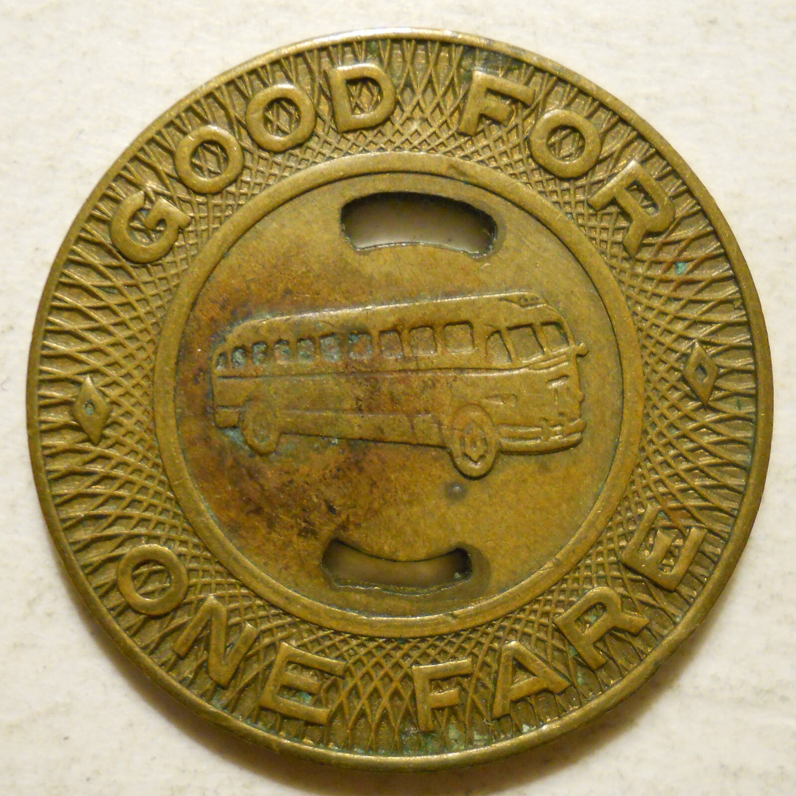 S. & N. Transit Company (Sunbury, Pennsylvania) transit token - PA875B ...