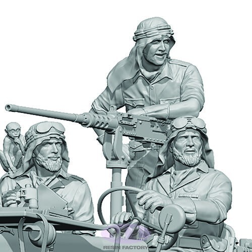 SOL Model 1/35 WWII British SAS 1/4 Ton Patrol Car Raider Figure Model ...