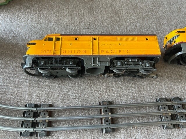 Lionel Toy Train Anniversary Set, Yellow with Grey Roof, 1950 for $800. ...