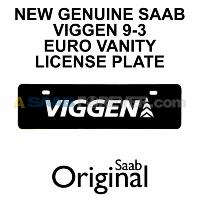 NEW SAAB VIGGEN EURO VANITY LICENSE PLATE LOGO RARE OEM ACCESSORY ...