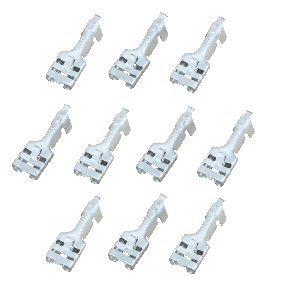 25 Stück AMP Faston Steckhülse 4,0² - 6,0² Type B 6,3 mm Crimp Kontakte ...