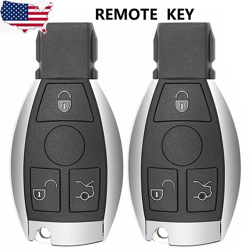 2x Remote Smart Key 433MHZ with NEC Chip BGA Style for Mercedes Benz ...