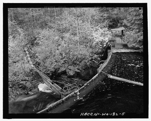 VIEW FROM BRIDGE FACING SOUTHEAST CREST DAM FISH LADDER - Trout Creek ...