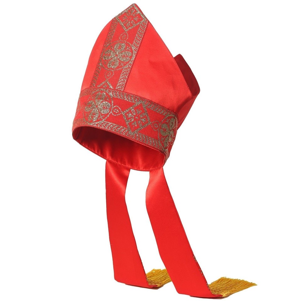 Catholic Bishop Hat Papal Mitre Hat Clergy Headgear Priest Hats for ...