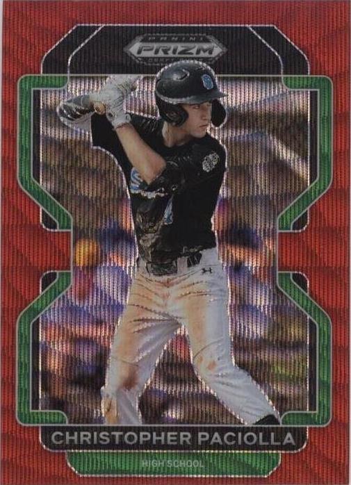 2022 Panini Prizm Draft Picks - Christopher Paciolla #PDP86 Red Wave ...