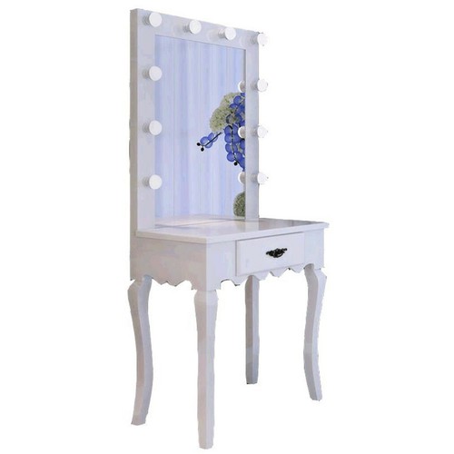 Vanity Makeup Dressing Table Set Hollywood Illuminated Mirror Theatre ...