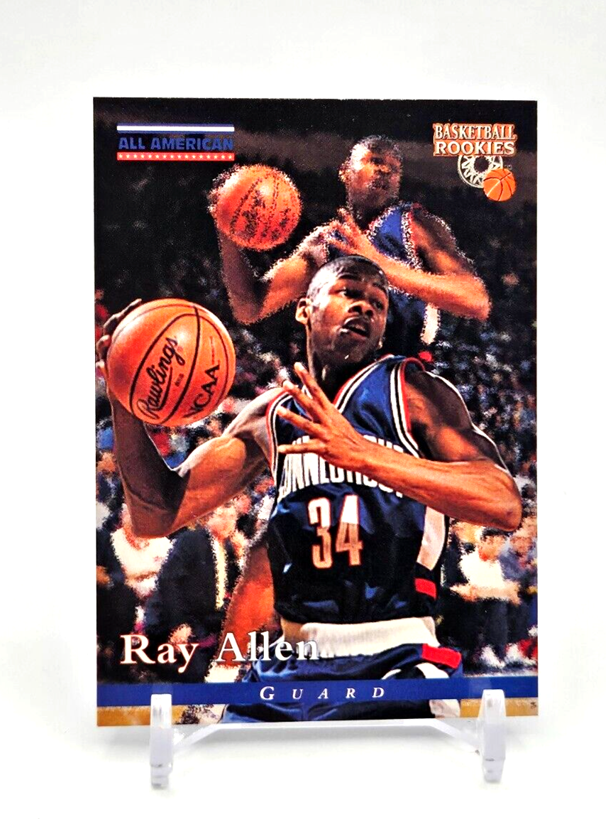 Ray Allen ROOKIE CARD "All-American" 1996 The Score Board #84 UConn ...