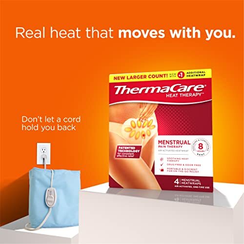ThermaCare Portable Menstrual Heating Pad Period Paid Relief Heat ...