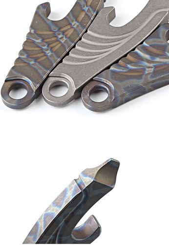 Solid Titanium Alloy Multi Tool Pry Bar Keychain Crowbar Opener ...