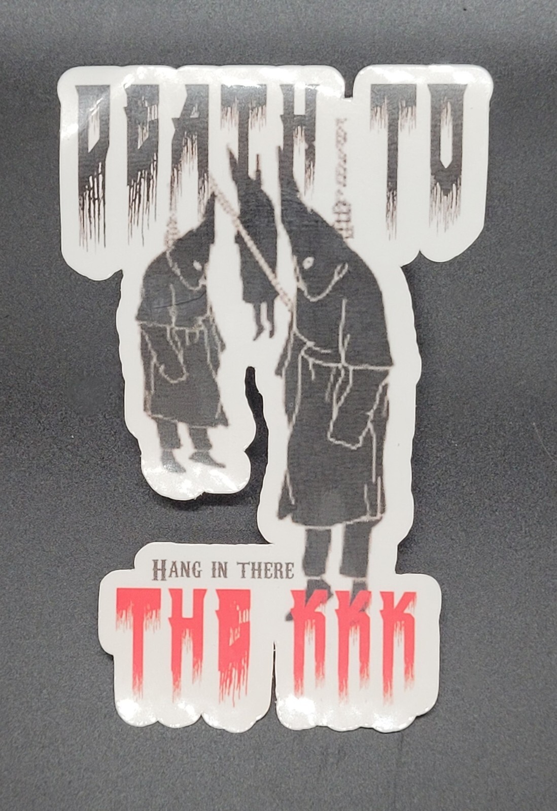 4" Death To The Kkk 2 Qty Sticker Decal Computer Cell phone tablet car ...